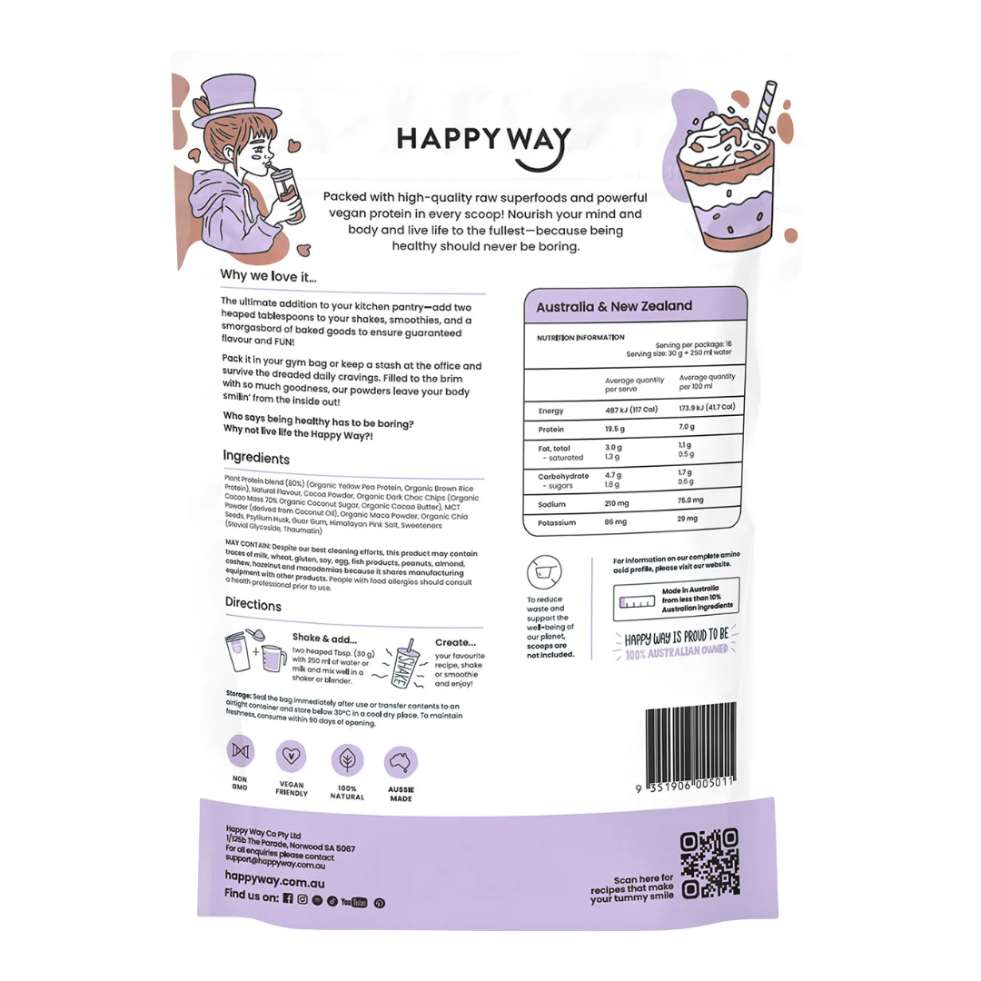 Shop HappyWay Vegan Protein Powder 500g for Muscle Recovery | Aid Station