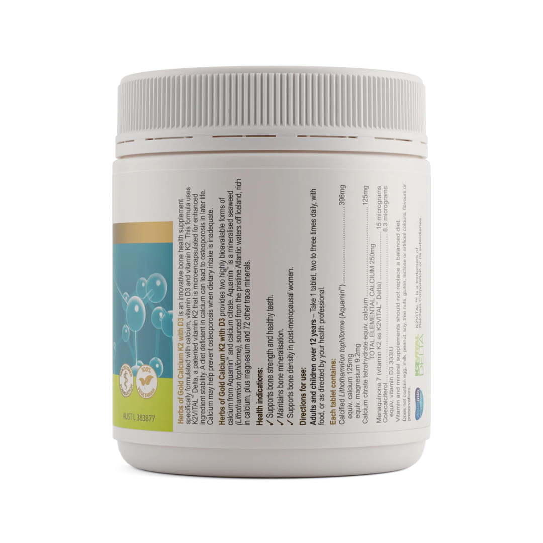 Buy Herbs of Gold Calcium K2 with D3 for Strong Bones | Aid Station