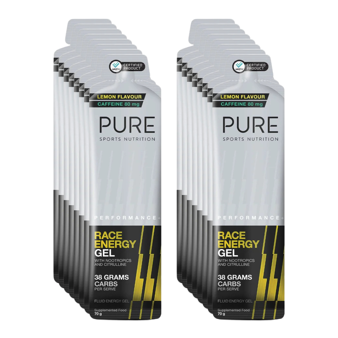 PURE Race Energy Gels – Carbs, Nootropics & Hydration | Aid Station
