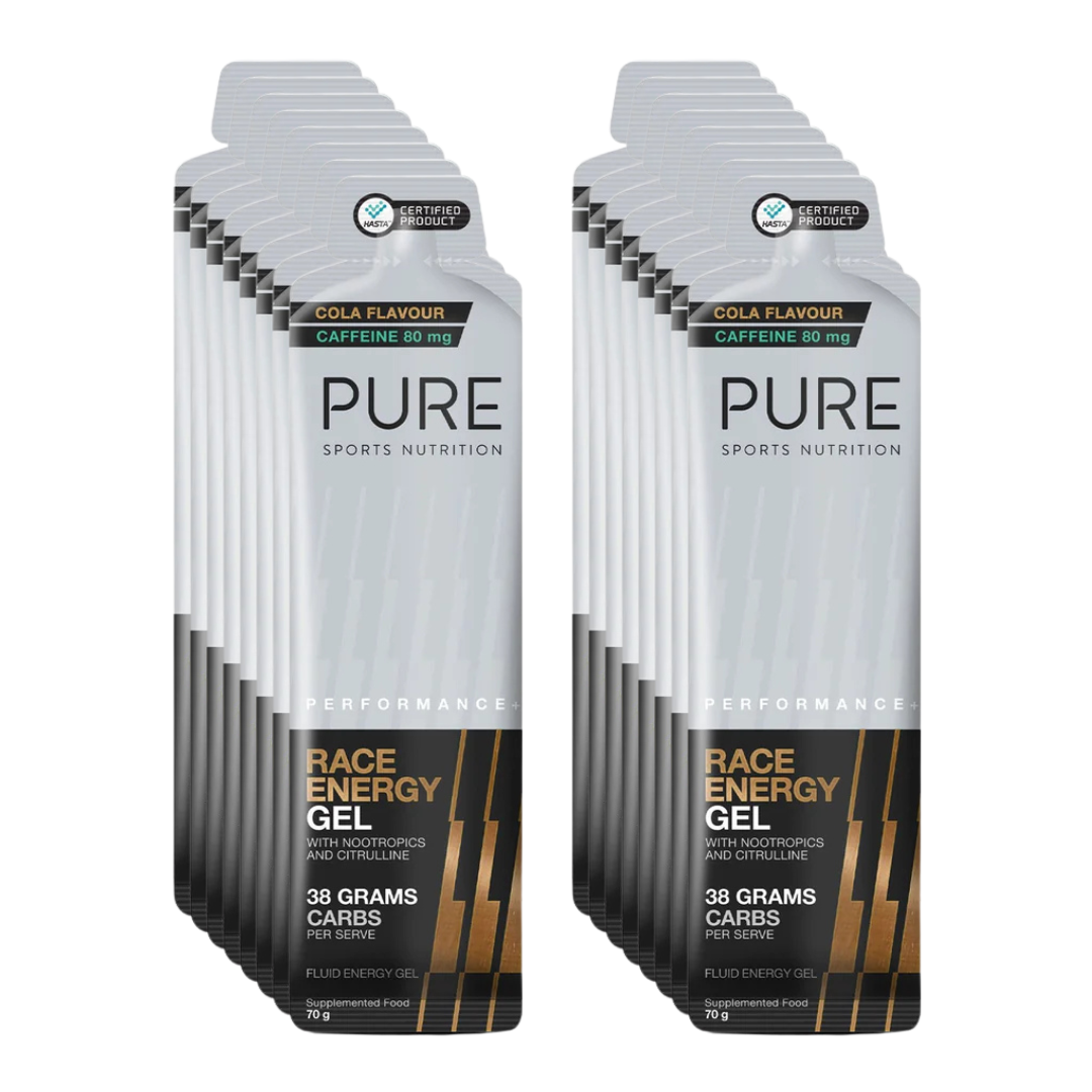 PURE Race Energy Gels – Carbs, Nootropics & Hydration | Aid Station