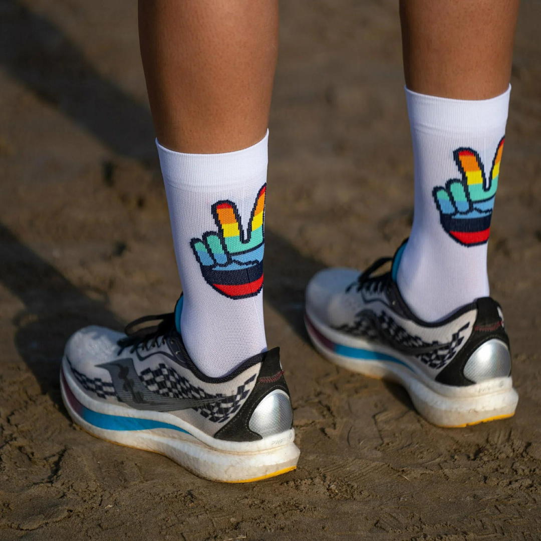 Sporcks | Bright Pattern Design Running Socks | Online At Aid Station