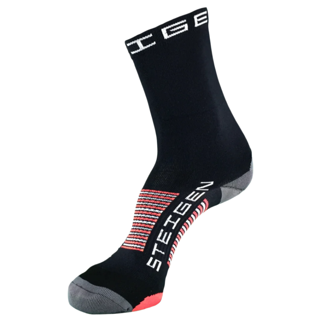 Steigen | Three Quarter Length Running Socks: Black | Aid Station